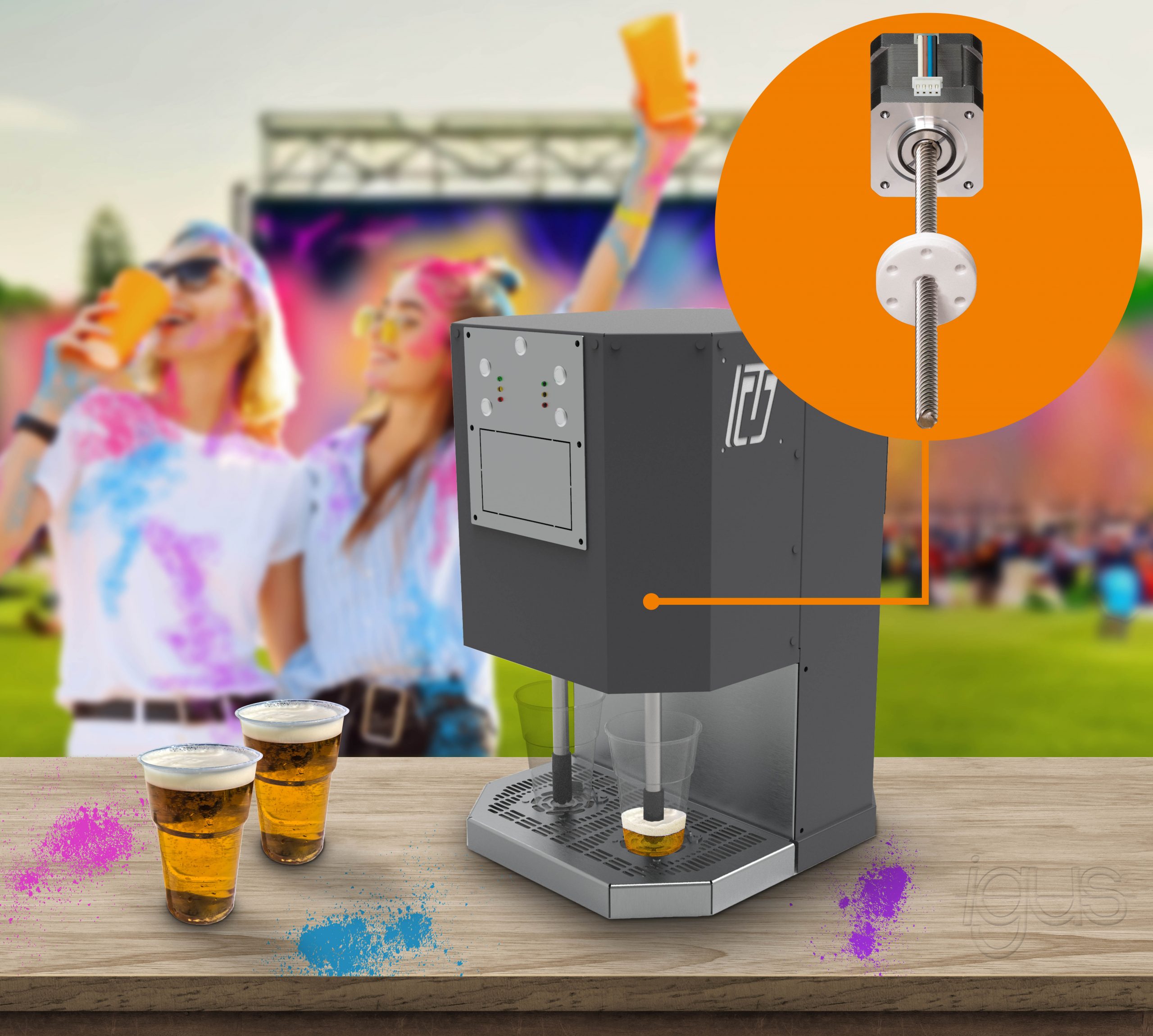 Lead Screw Motor Assemblies for Automated Beer Machine | igus