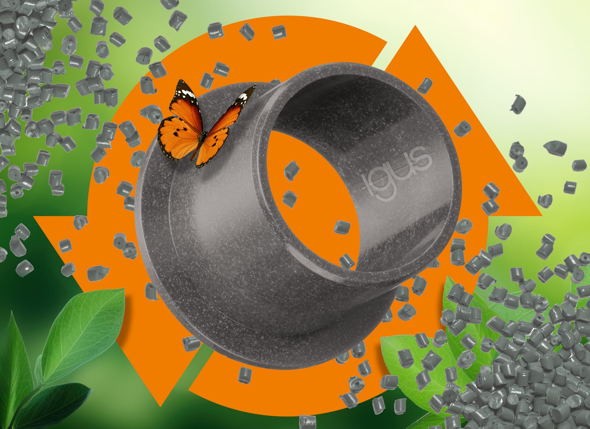 Chemical-resistant bearings made of plastic regranulate | igus®