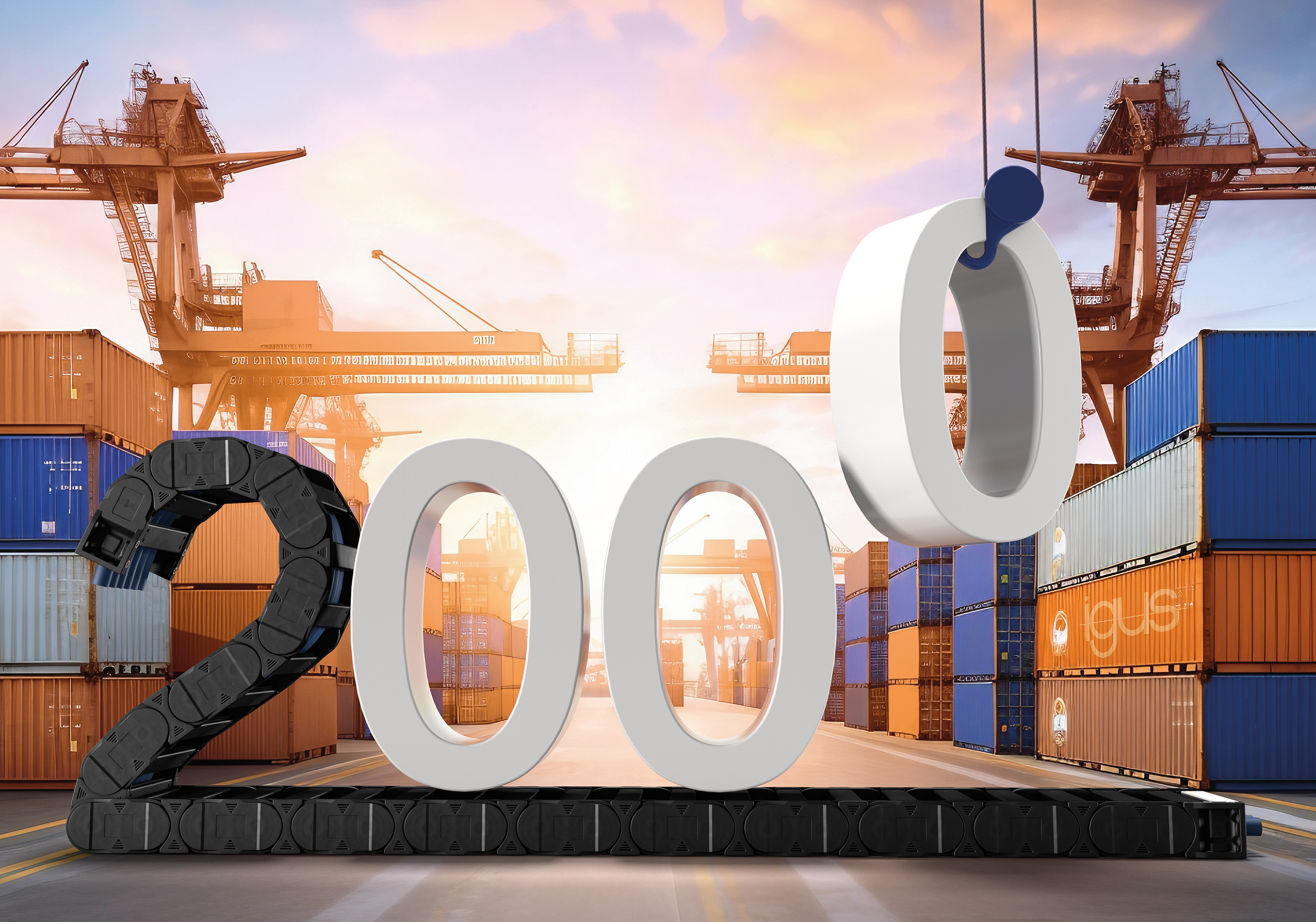 igus installs its 2,000th STS port crane cable carrier system | igus®