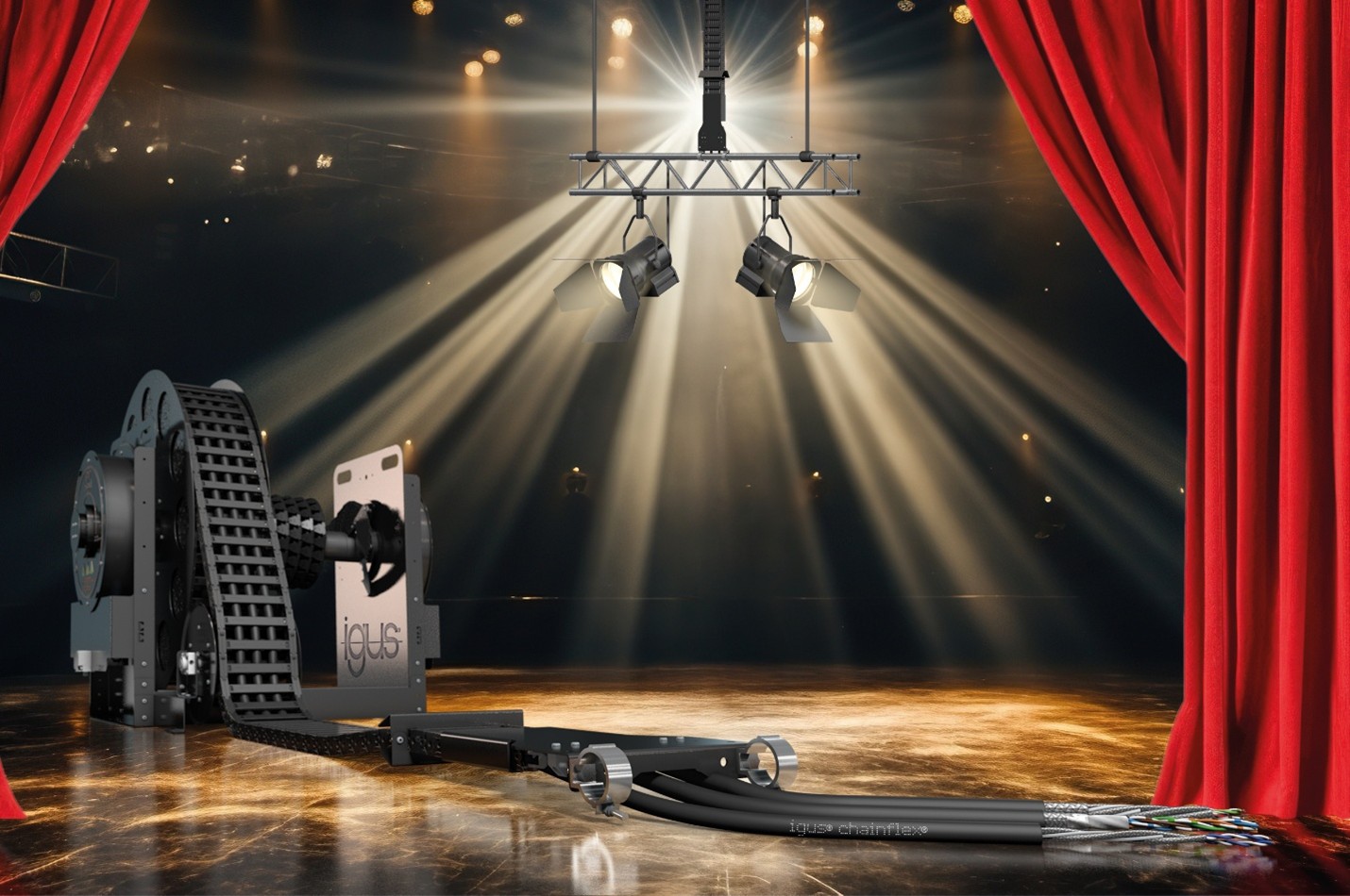 New highly flexible bus cables ideal for stage & theatre | igus Press